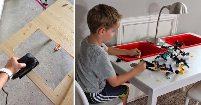 LEGO stôl pre deti na hranie sa s legom | Kreatívny nápad a návod
