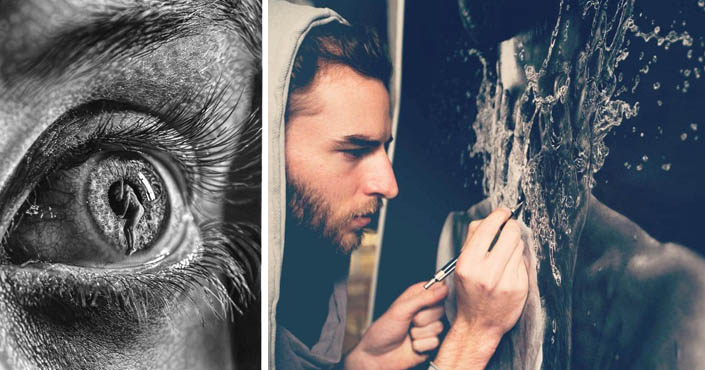 Jono Dry kreslí ceruzkou nadrozmerné hyperrealistické obrazy