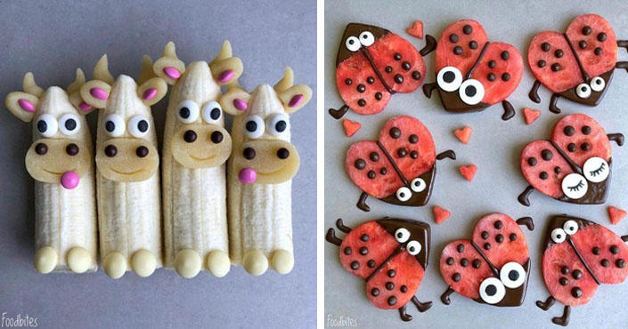 Postavičky z ovocia a zeleniny, ktoré sú na zjedenie | Food art Foodbites